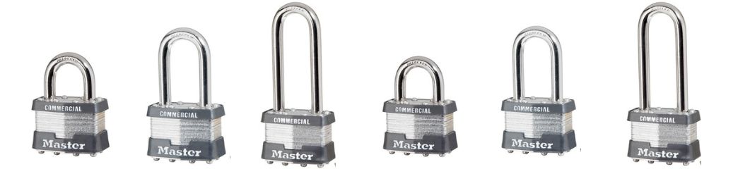 Master Lock 1KA Series Keyed Alike Padlocks 1KALF, 1KALJ Pre-Keyed ...