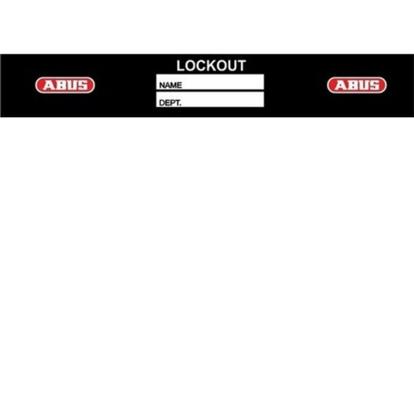 Abus AL0710 (93080) Black Lockout Labels for Safety Lock LOTO Procedure ...