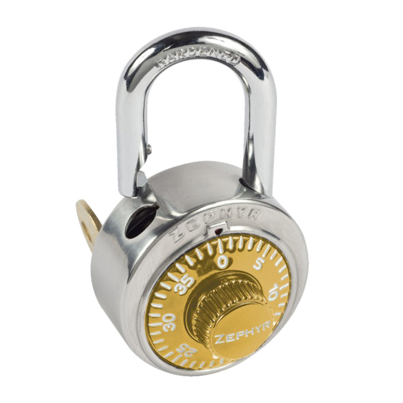 Zephyr 1925GLD Combination Locker Lock With Gold Dial, Key Control ...
