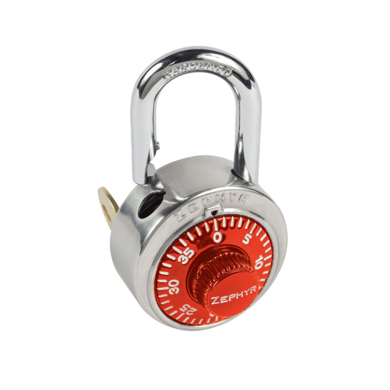 Zephyr 1925RED Combination Locker Lock With Red Dial, Key Control ...