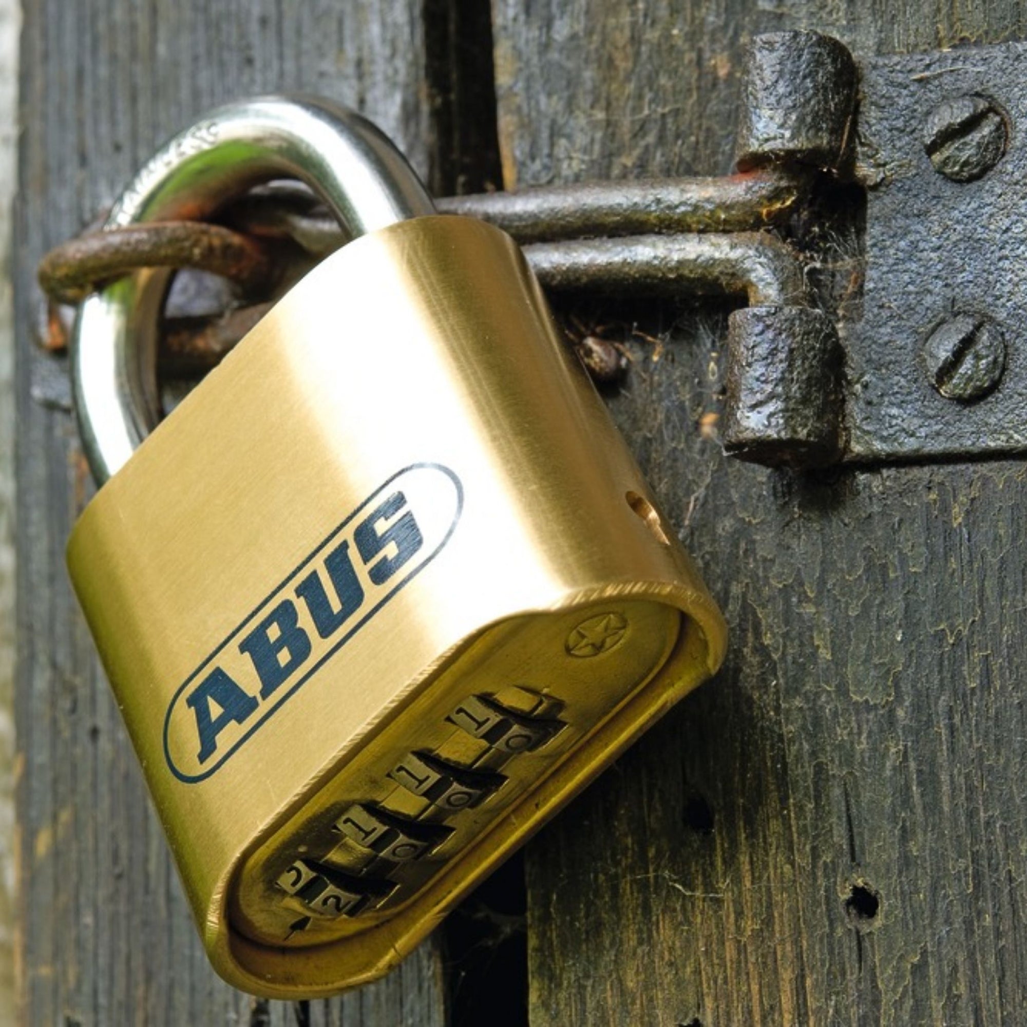 Abus 180IB/50 Lock Brass Resettable Combination Padlocks 4-Digit Dials ...