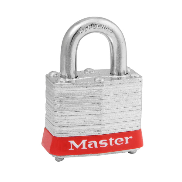 Master Lock 3RED Safety Lock Steel Keyed Different Padlock with Red ...