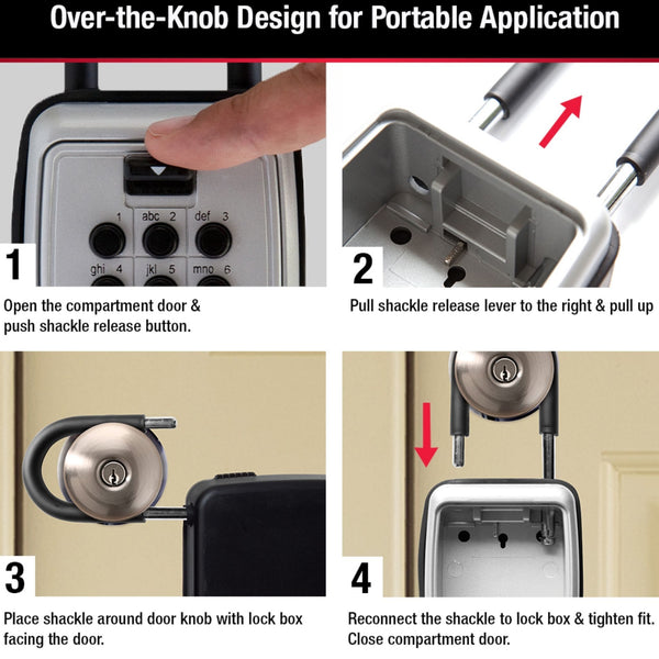 Master Lock 5422D Pushbutton Lock Box with Alpha & Numeric Combinations ...
