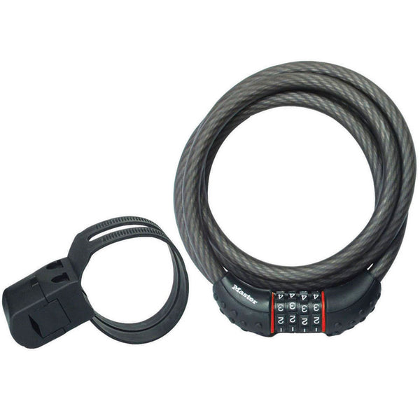 Master Lock No. 8122D Cable Lock Integrated Cables with Combination ...