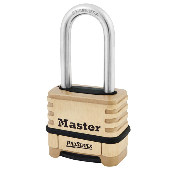 Master Lock No. 1175LHSS Pro Series Brass Resettable Combination Locks ...